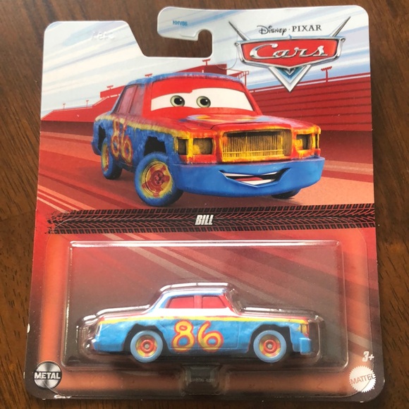 Mattel | Toys | Disney Pixar Cars Bill Diecast Toy Car Red And Blue ...